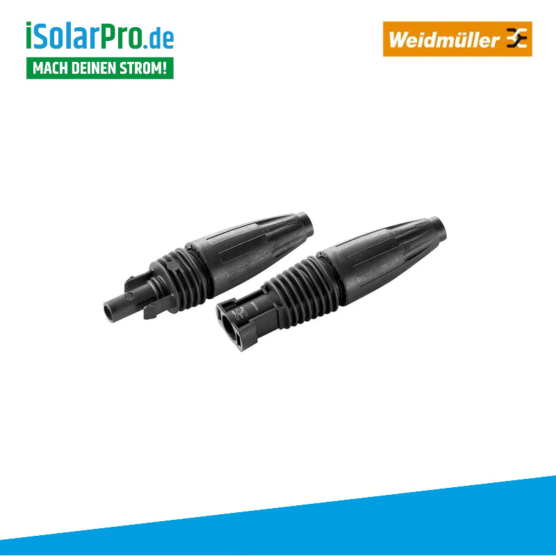 Weidmüller kompatibel zu MC4 Stecker PV-Stick Set-Crimpfrei verkabeln